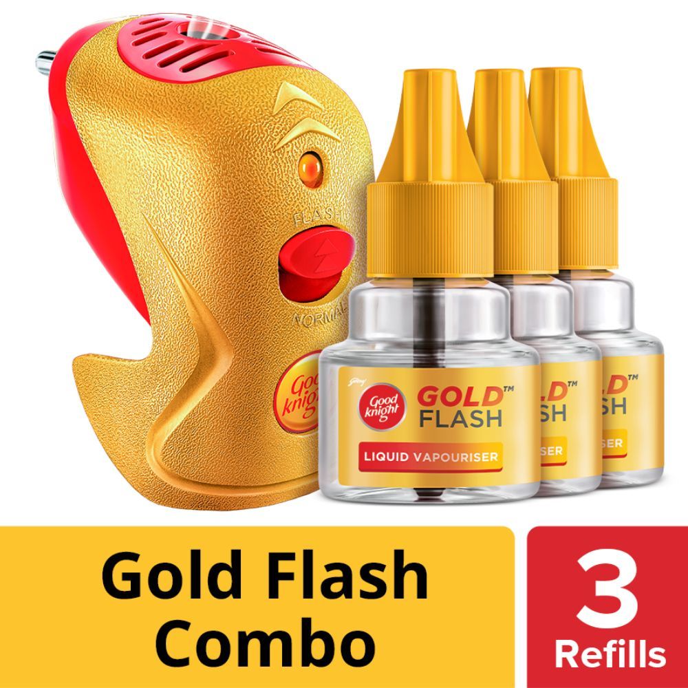 Buy Good Knight Gold Flash Combo Pack System Machine + 2 Refills Kit 1 ...