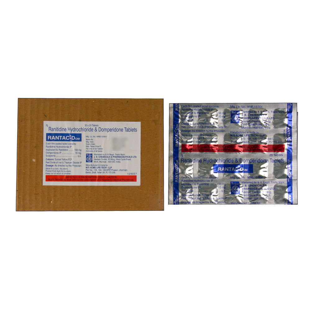 Buy Rantac-Dom 20 Tablets Online at Best Prices | Wellness Forever