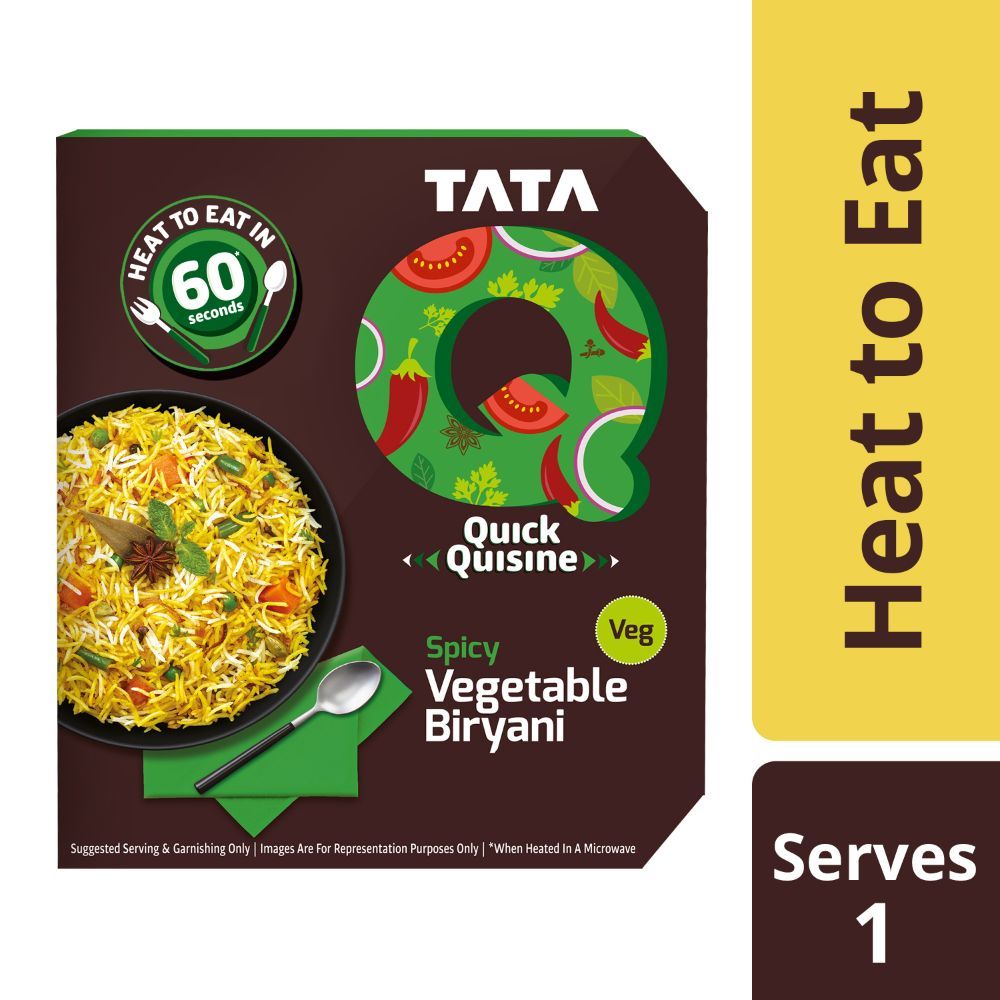 Buy Tata Q Heat To Eat, Spicy Vegetable Biryani, 330 g Online at Best ...