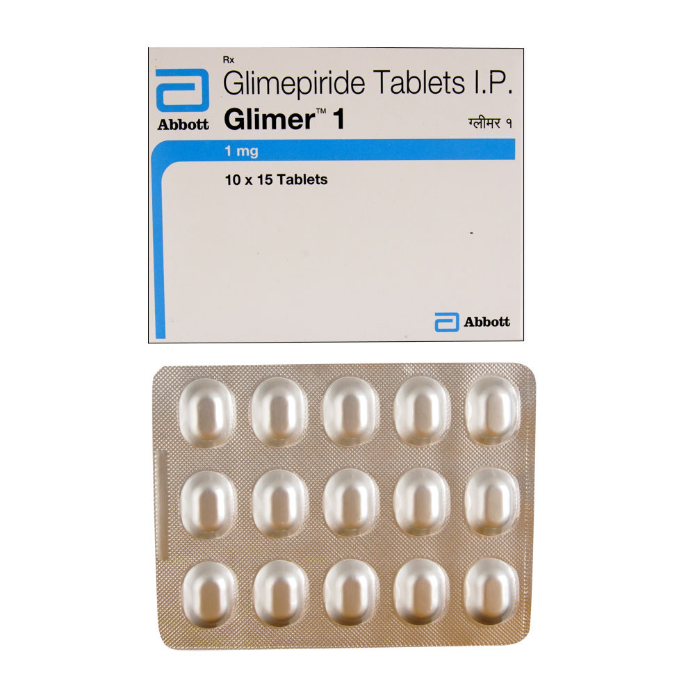 Buy Glimer 1mg 15 Tablets Online at Best Prices | Wellness Forever