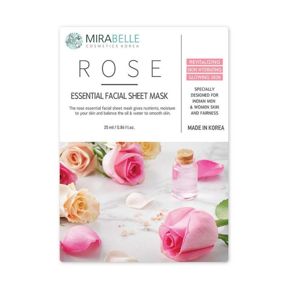 Buy Mirabelle Korea Rose Essential Facial Sheet Mask, 1 Piece Online at ...