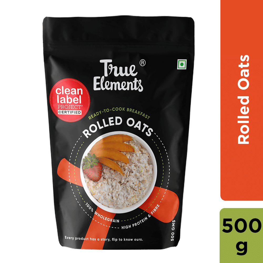 Buy True Elements Rolled Oats, 500 g Online at Best Prices | Wellness ...