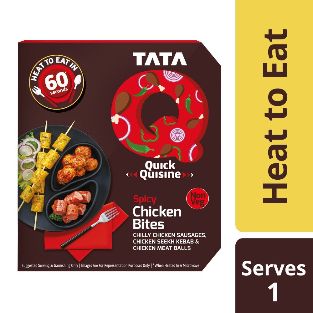 Buy Tata Q Ready To Eat, Spicy Chicken Bites, 180 g Online at Best ...