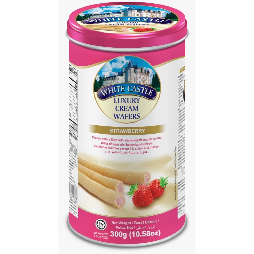 Buy White Castle Luxury Strawberry Cream Wafer Roll Sticks, 300 g ...