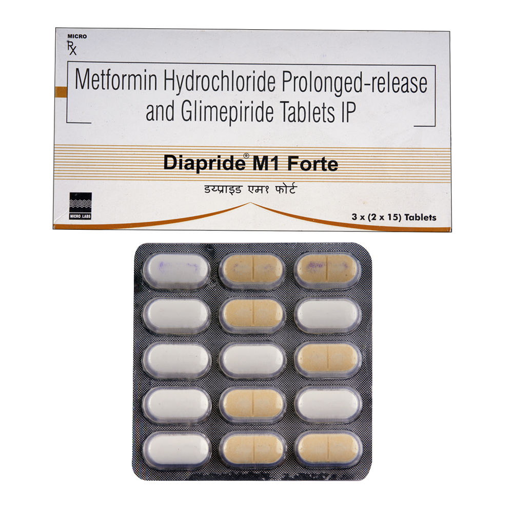 Buy Diapride-M1 Forte 15 Tablets Online at Best Prices | Wellness Forever
