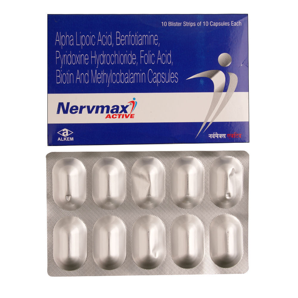 Buy Nervmax Active 10 Capsules Online at Best Prices | Wellness Forever
