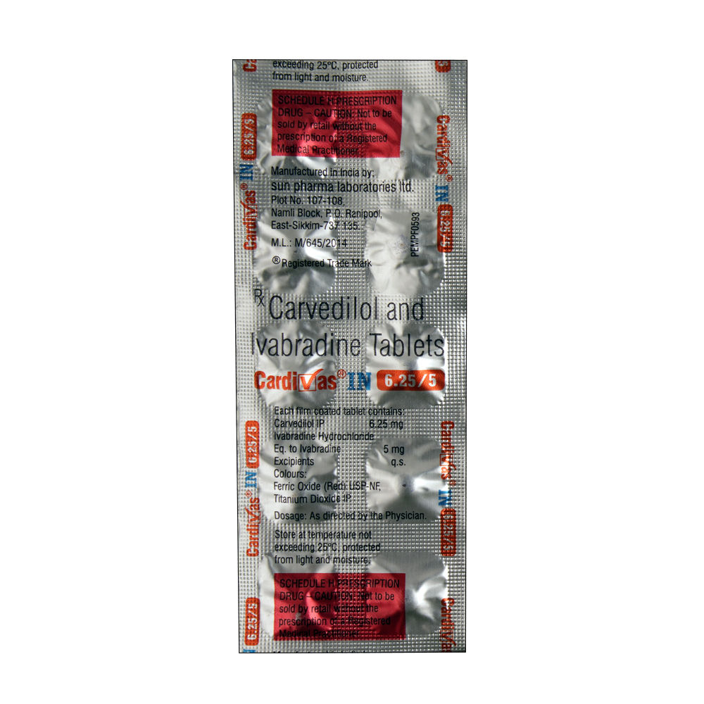 Buy Cardivas-In 6.25/5mg 10 Tablets Online at Best Prices | Wellness ...