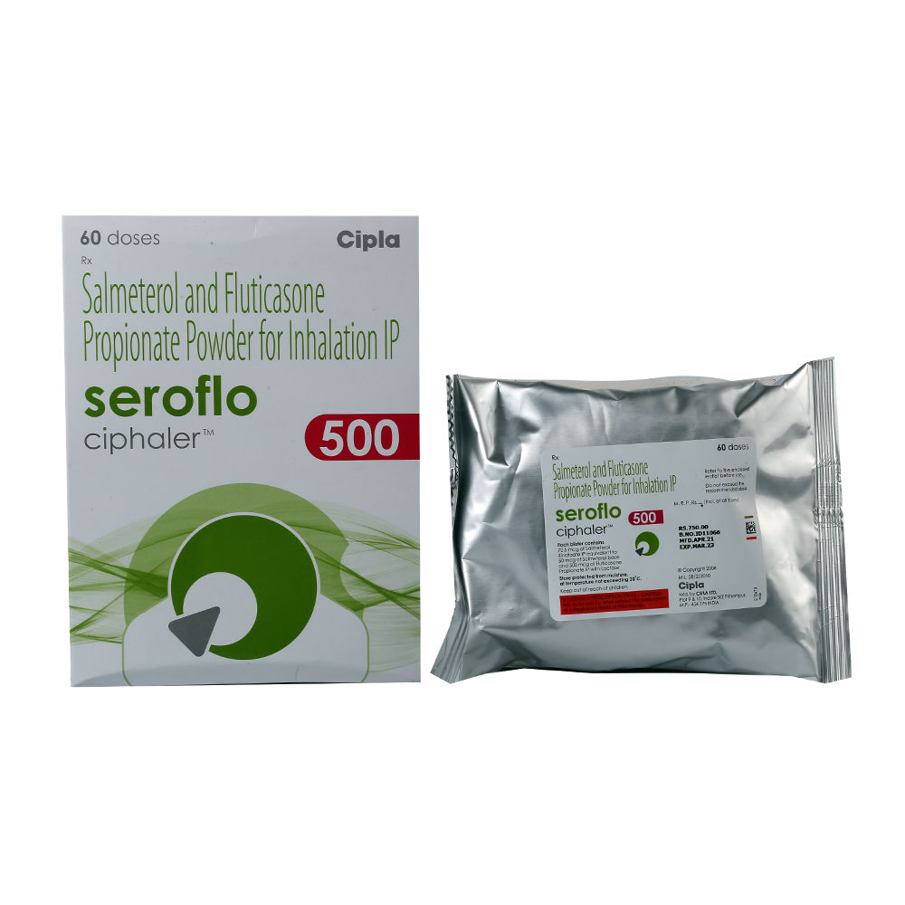 Buy Seroflo 500 Ciphaler 1Piece Online at Best Prices | Wellness Forever