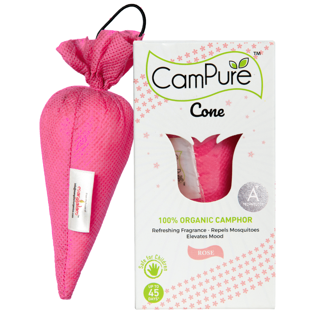 Buy CamPure Rose Camphor Cone, 60 g Online at Best Prices | Wellness ...