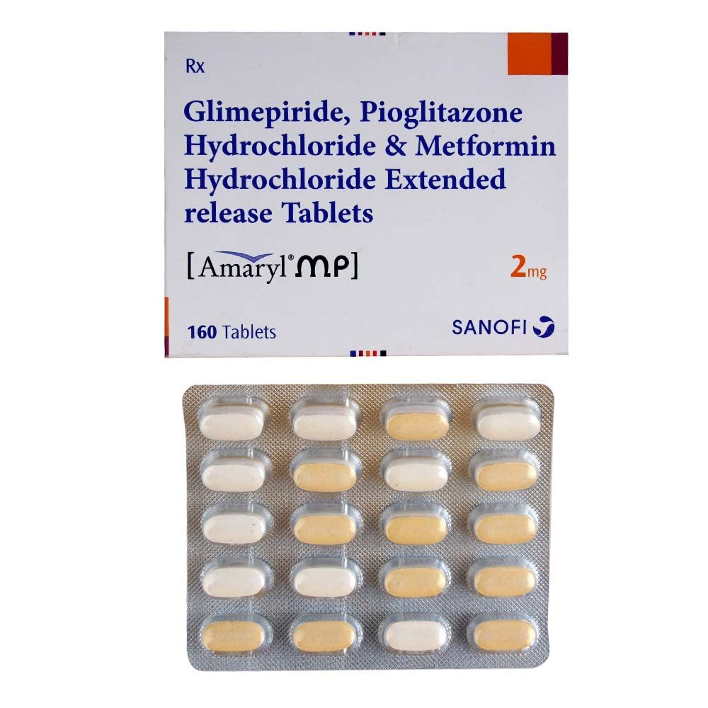 Buy Amaryl-MP 2mg 20 Tablets Online at Best Prices | Wellness Forever