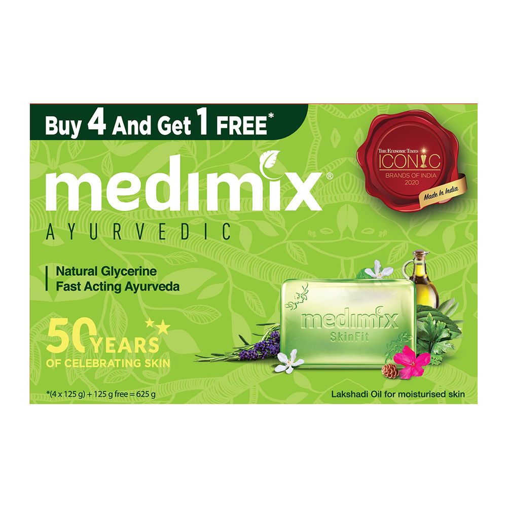 Buy Medimix Soap Glycerine 4+1 125Gm Online at Best Prices | Wellness ...