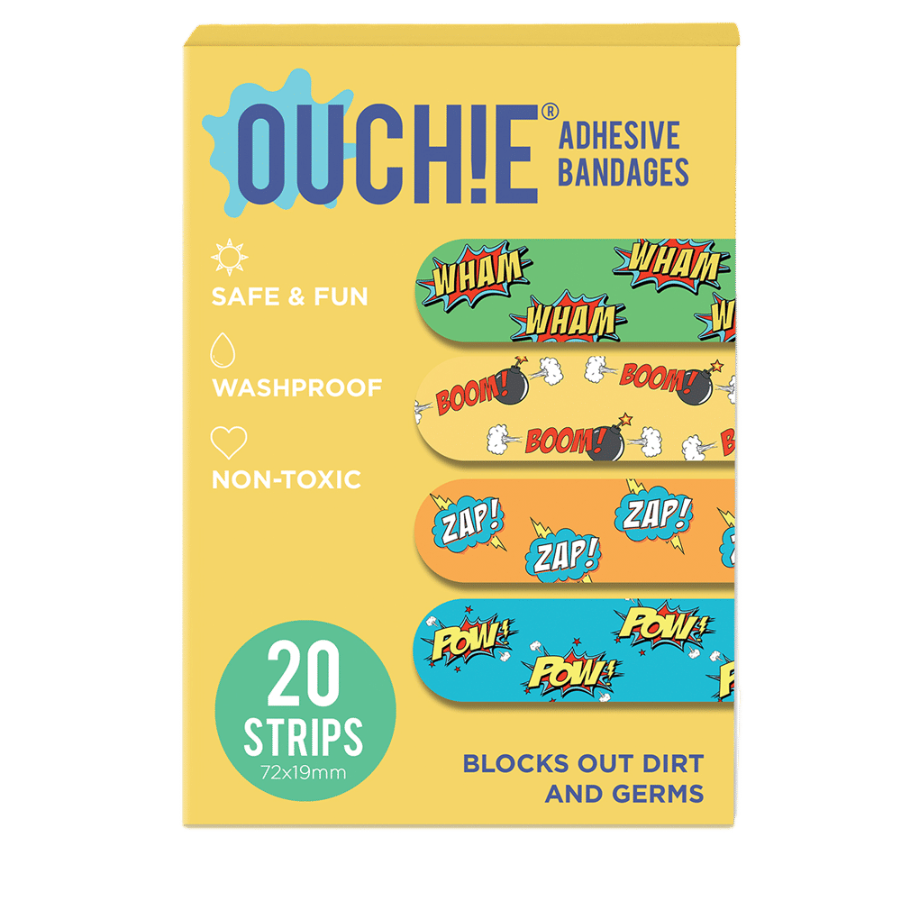 Buy Ouchie Non-Toxic Printed Bandages, Yellow, 20 Pieces Online at Best ...
