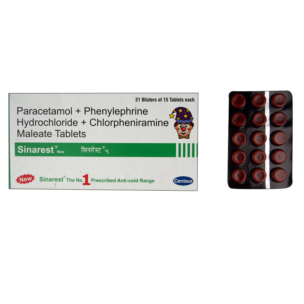 Buy Sinarest New 15 Tablets Online at Best Prices | Wellness Forever