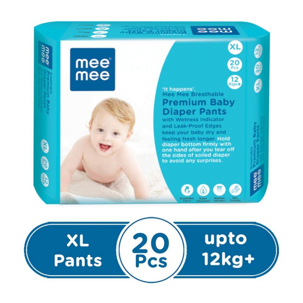 Buy Mee Mee Breathable Premium Baby Diaper Pants,Xl, 20 Pieces Online ...