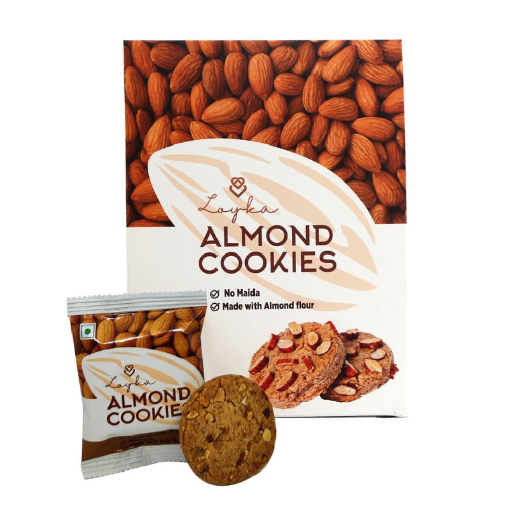 Buy Loyka Nutty Almond Cookies, 90 g Online at Best Prices | Wellness ...