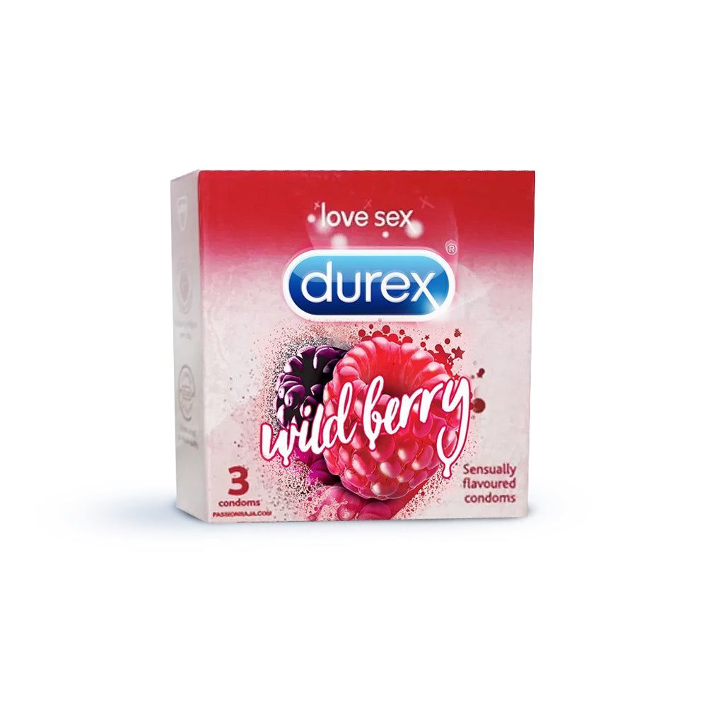 Buy Durex Extra Thin Condom Wild Strawberry 3 Pieces Online at Best ...