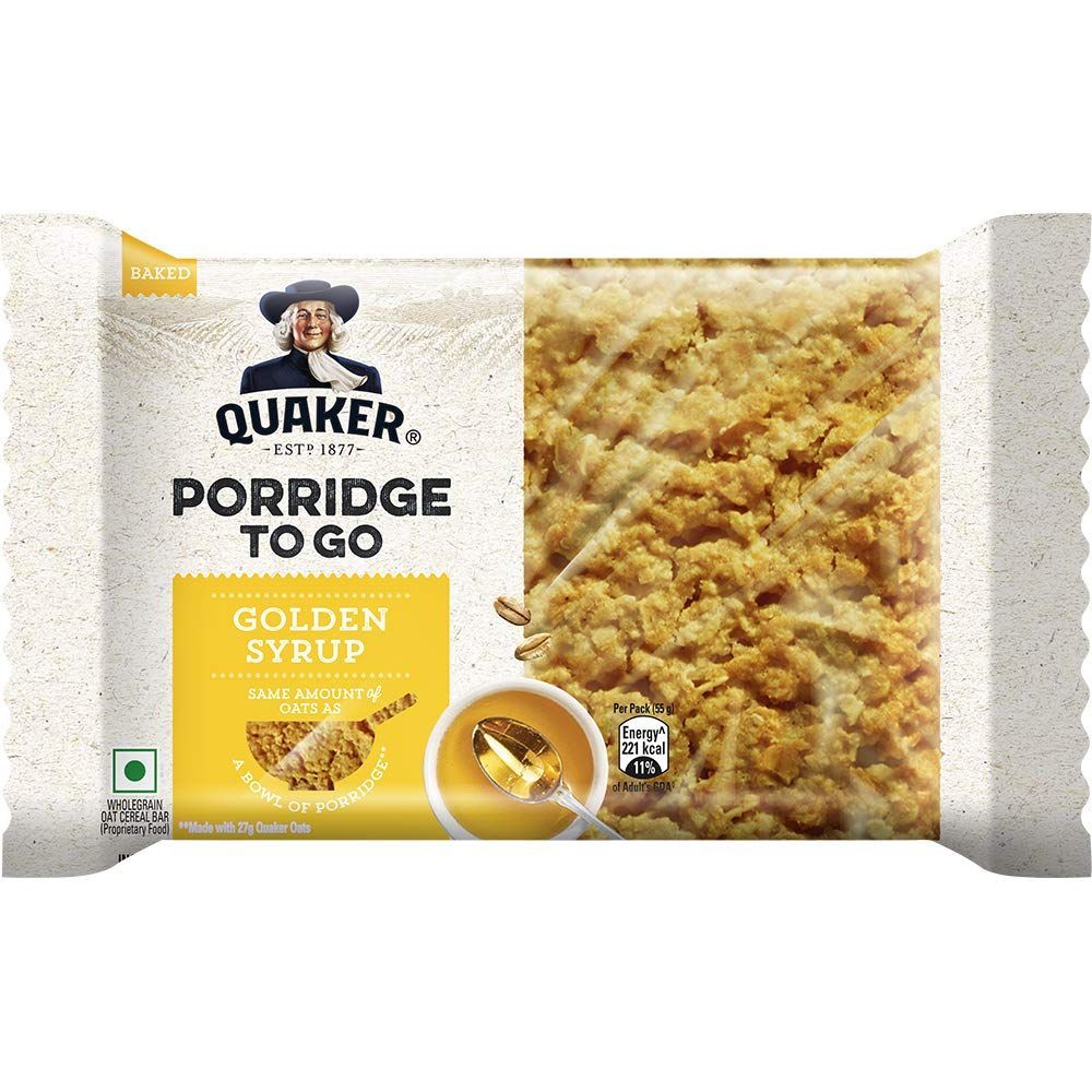 Buy Quaker Porridge to Go Breakfast Bar, Golden Syrup, 55 g Online at ...