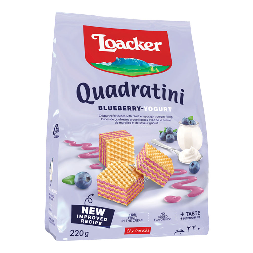 Buy Loacker Quadratini Blueberry Yoghurt, 220 g Online at Best Prices ...