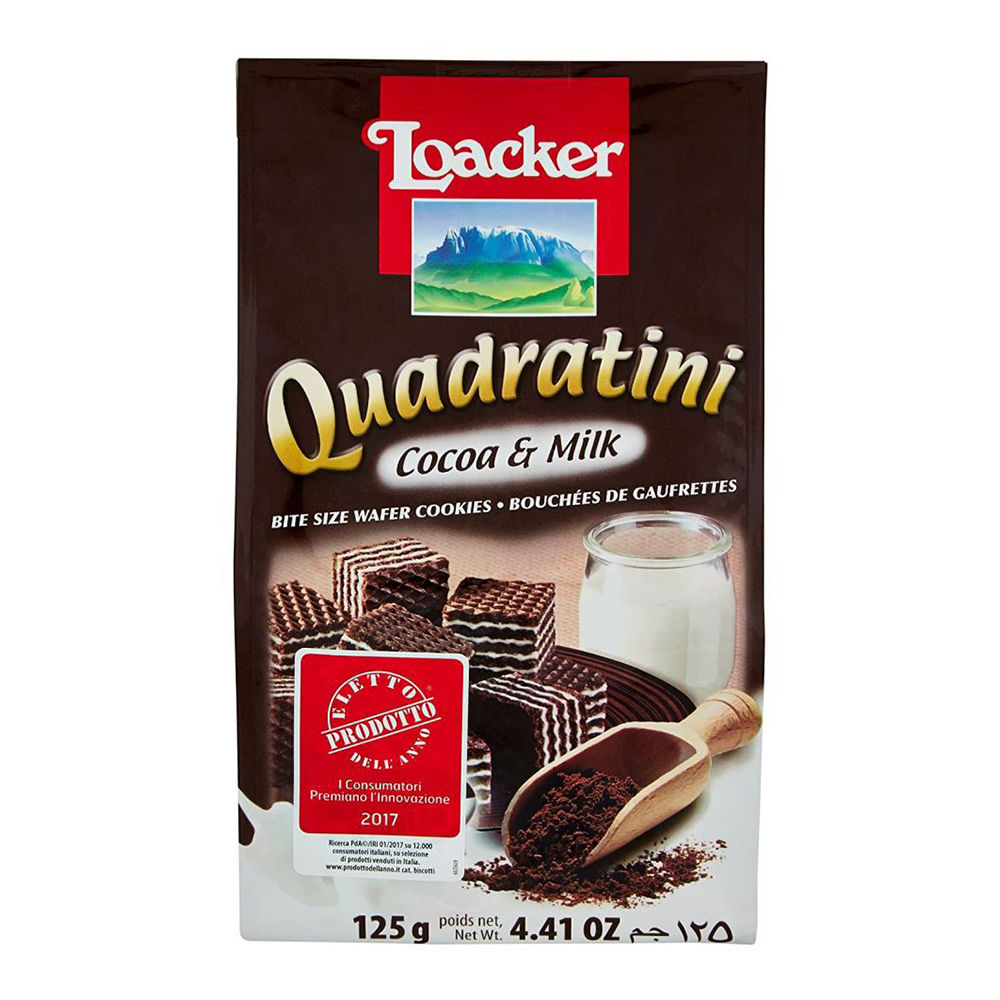 Buy Loacker Quadratini Cocoa & Milk Wafer Biscuits, 125 g Online at ...