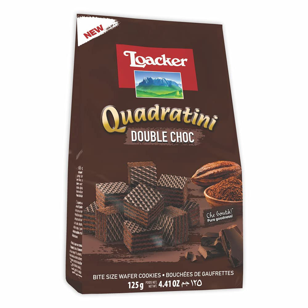 Buy Loacker Quadratini Double Chocolate, 125 G Online at Best Prices ...