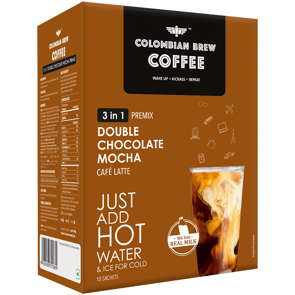 Buy Colombian Brew Coffee 3In1 DBL Choc Mocha Premix, 10 pcs Online at ...