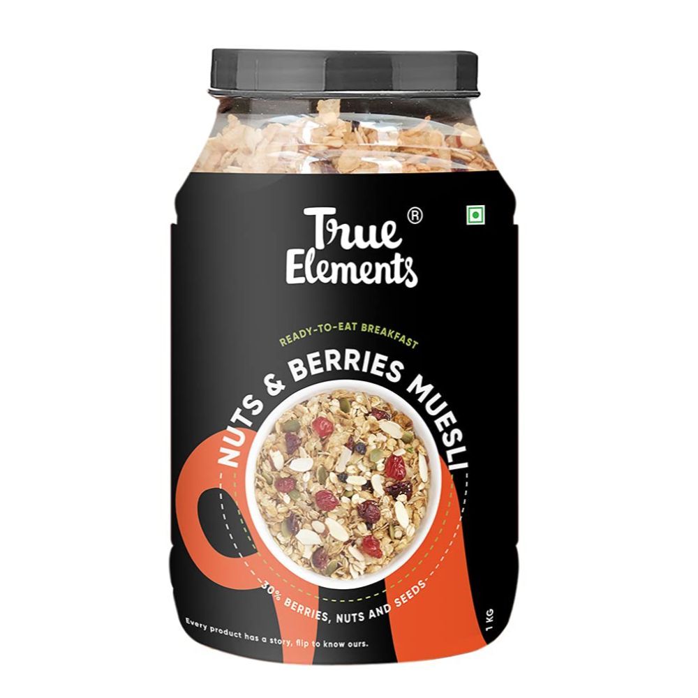 Buy True Elements Crunchy Nuts & Berries Muesli, 1 kg Online at Best ...