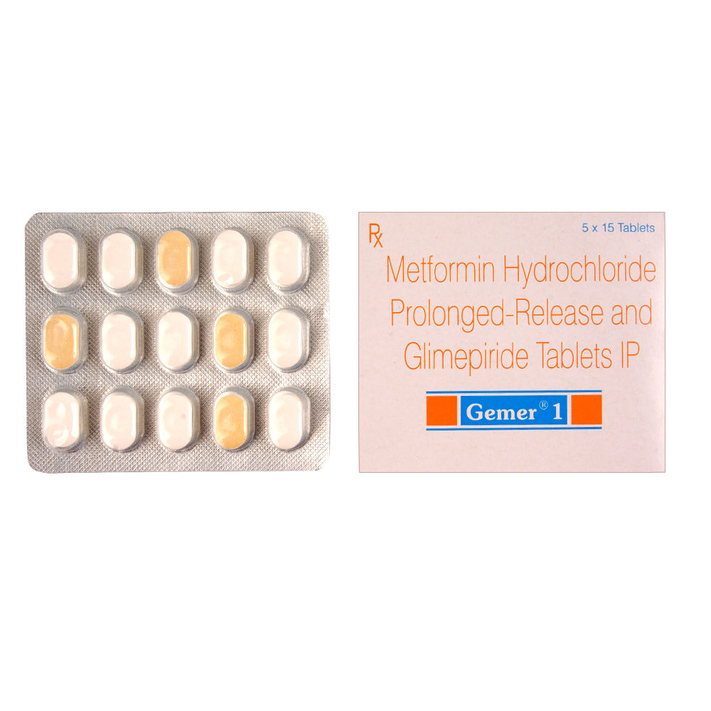 Buy Gemer 1mg 15 Tablets Online at Best Prices | Wellness Forever