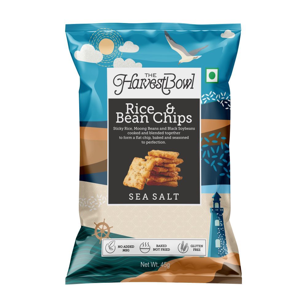 Buy The HarvestBowl Rice & Bean Chips, Sea Salt, 45 g Online at Best ...