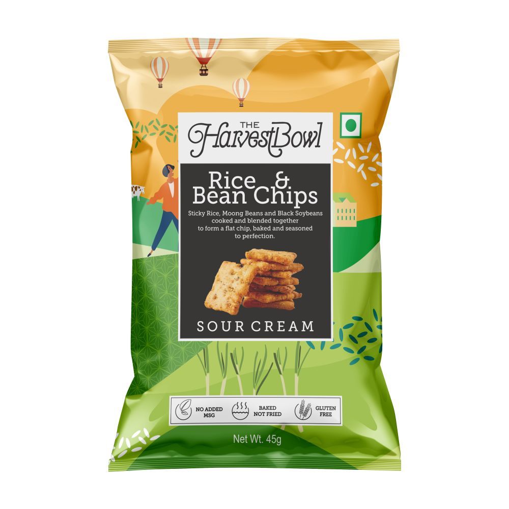 Buy The HarvestBowl Rice & Bean Chips, Sour Cream, 45 g Online at Best ...