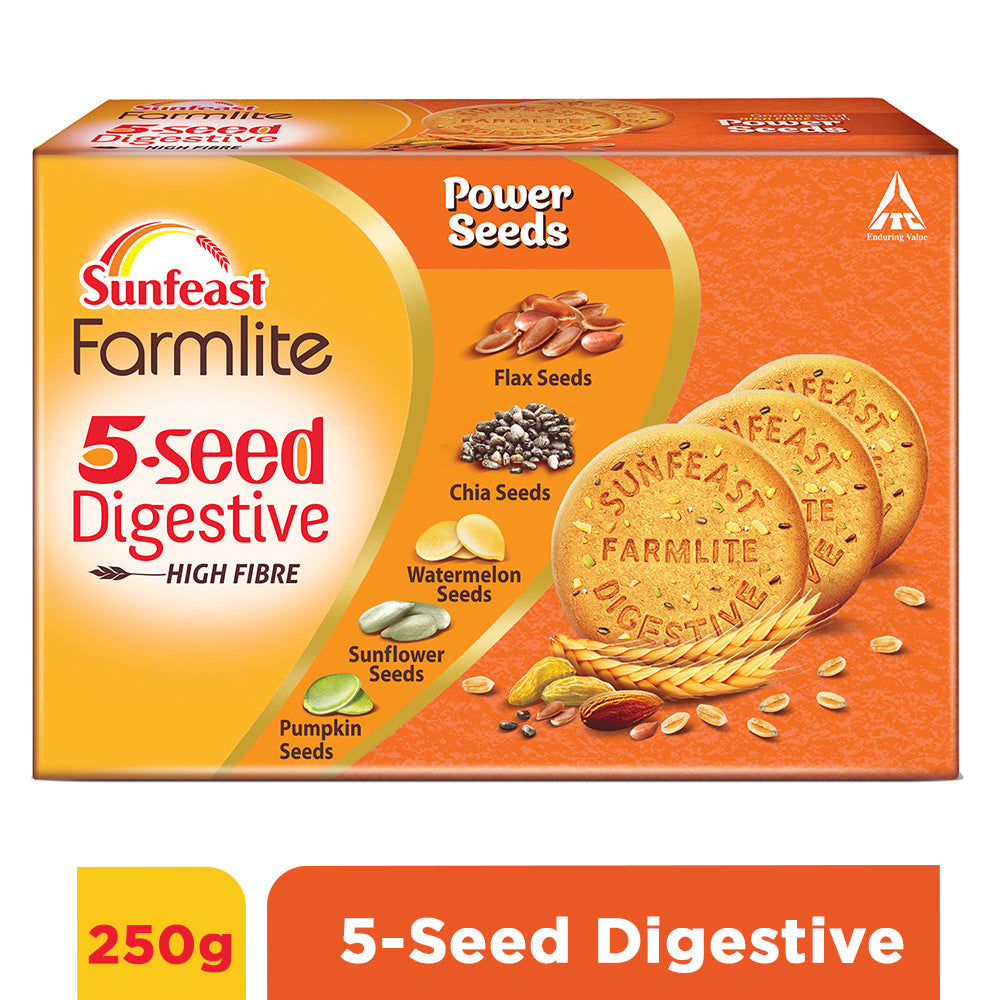 Buy Sunfeast Farmlite 5 Seed Digestive Biscuit, 250 g Online at Best ...
