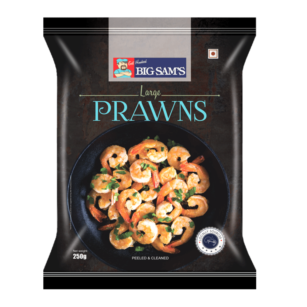 Buy Big Sam's Frozen Large Prawns, 250 g Online at Best Prices ...