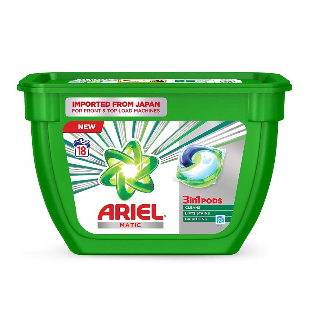 Buy Ariel Matic Liquiduid Detergent 18 Capsules Pack, 357 G Online at ...