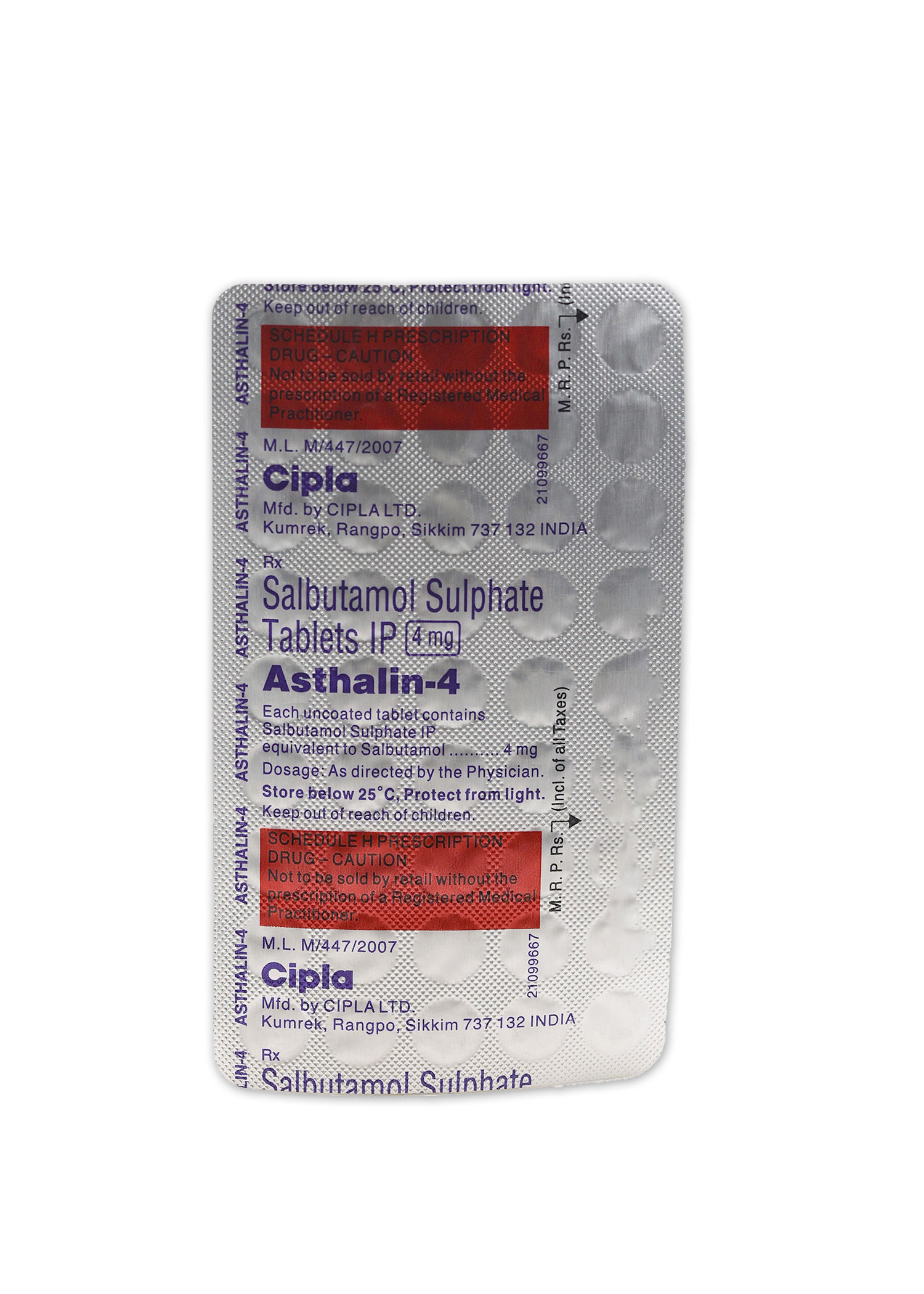 Buy Asthalin 4Mg 45Tab Online at Best Prices | Wellness Forever