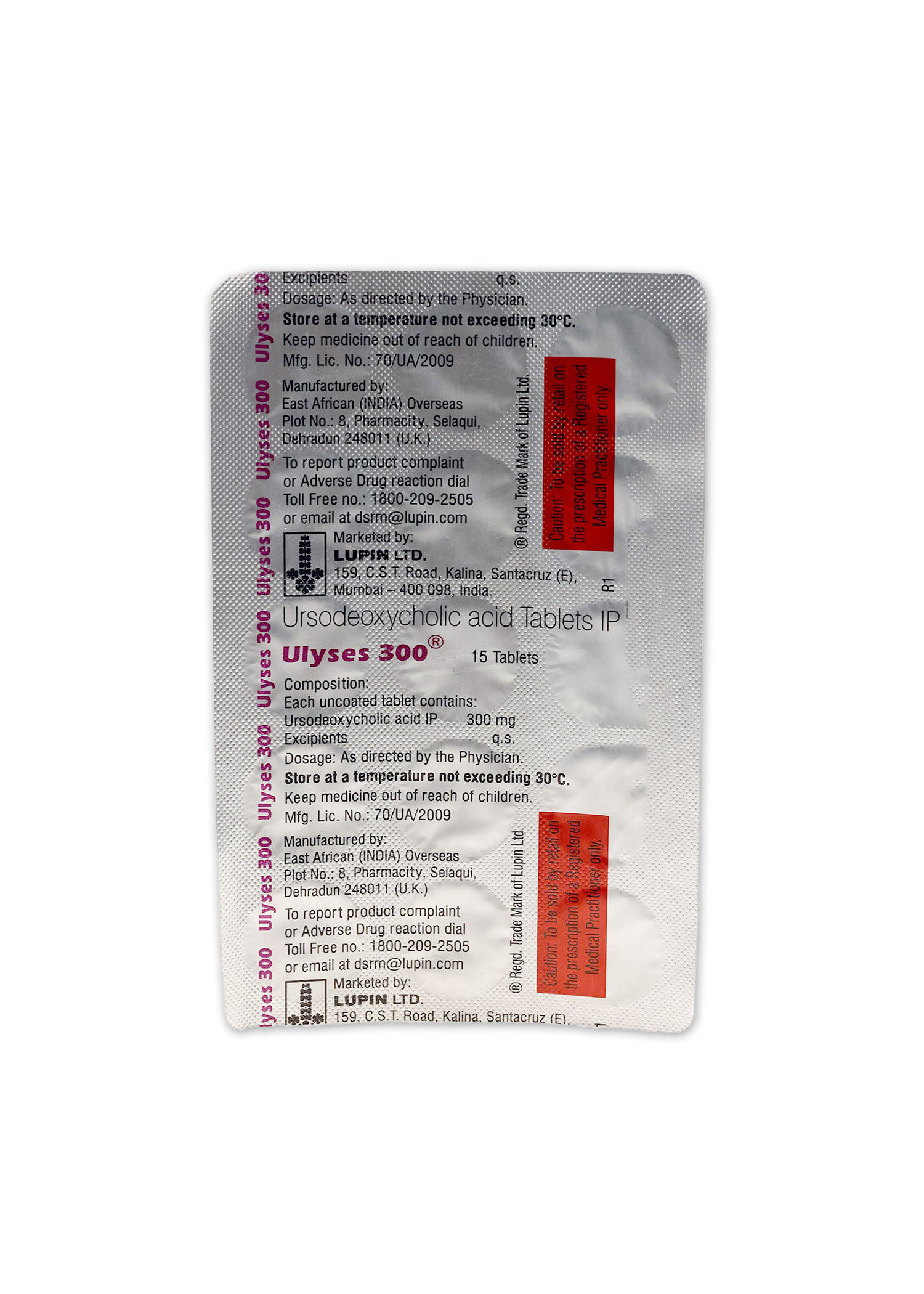 Buy Ulyses 300Mg 15 Tablets Online at Best Prices | Wellness Forever