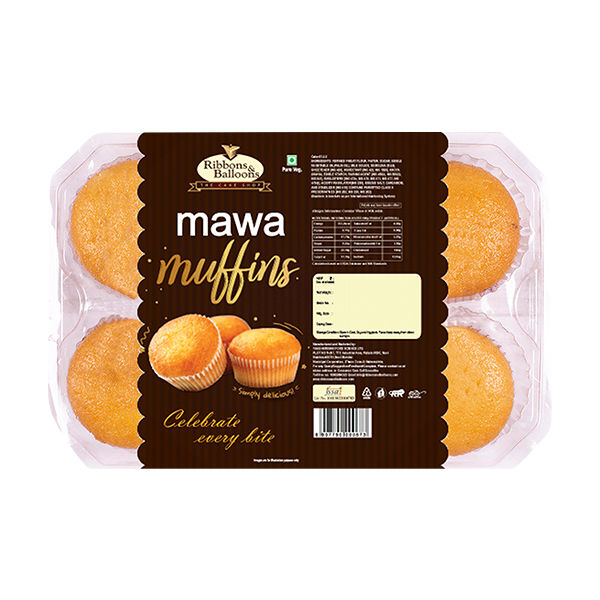 Buy Ribbons & Balloons Mawa Muffins Eggless 135g Online at Best Prices ...