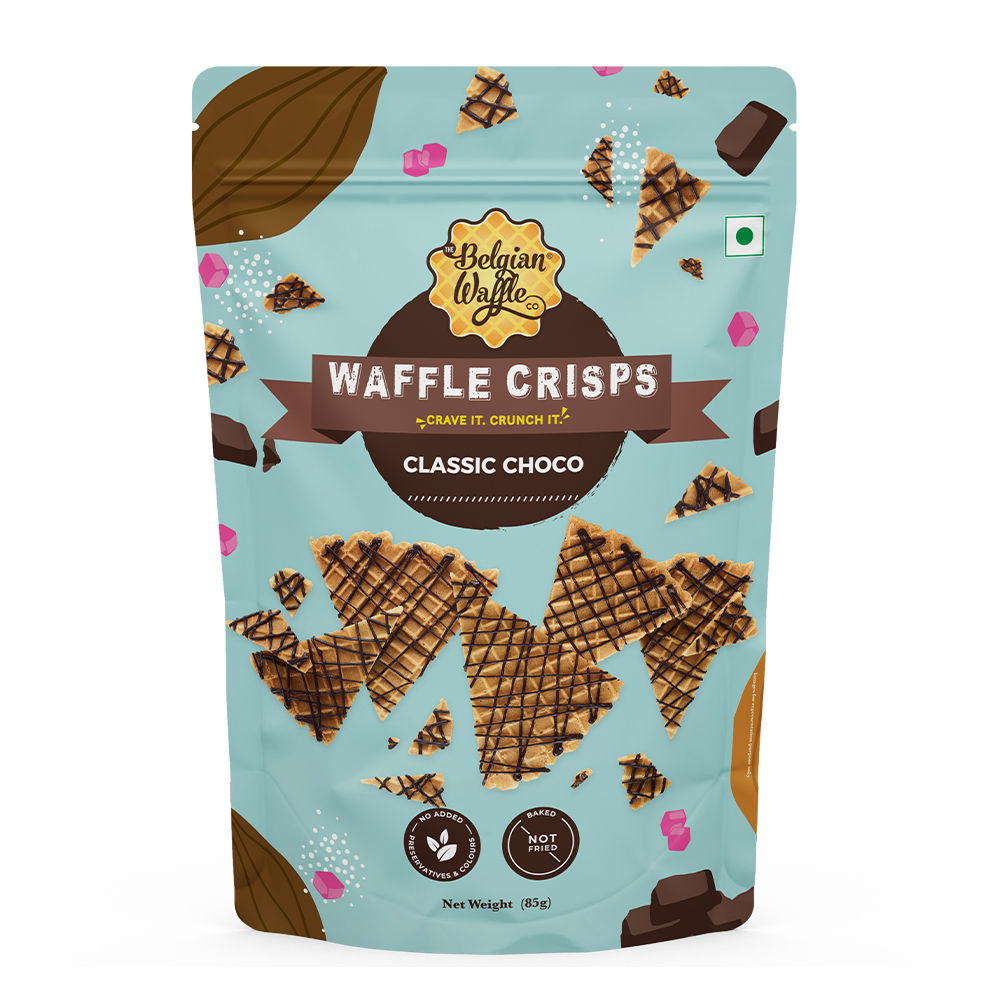 Buy The Belgian Waffle Co Waffle Crisps, Chocolate, 100 g Online at Best Prices | Wellness Forever