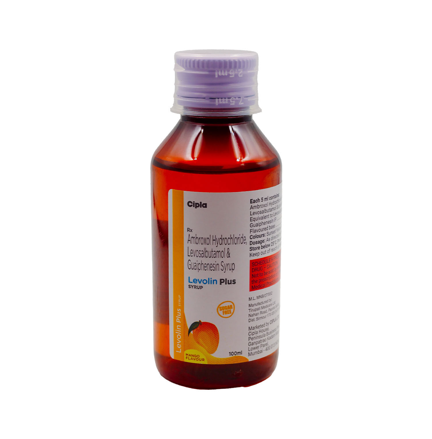 Buy Levolin Plus Mango Flavor Syrup Sugar Free 100Ml Online at Best ...