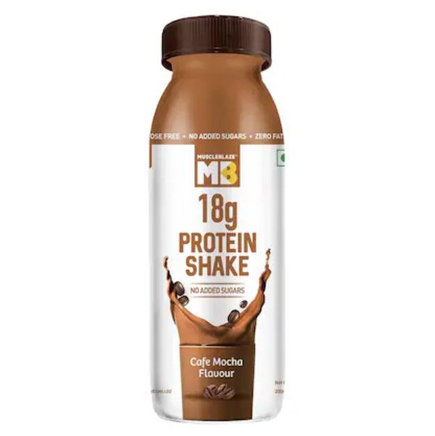 Buy MuscleBlaze 18g Protein Shake, Café Mocha, 200 ml Online at Best ...
