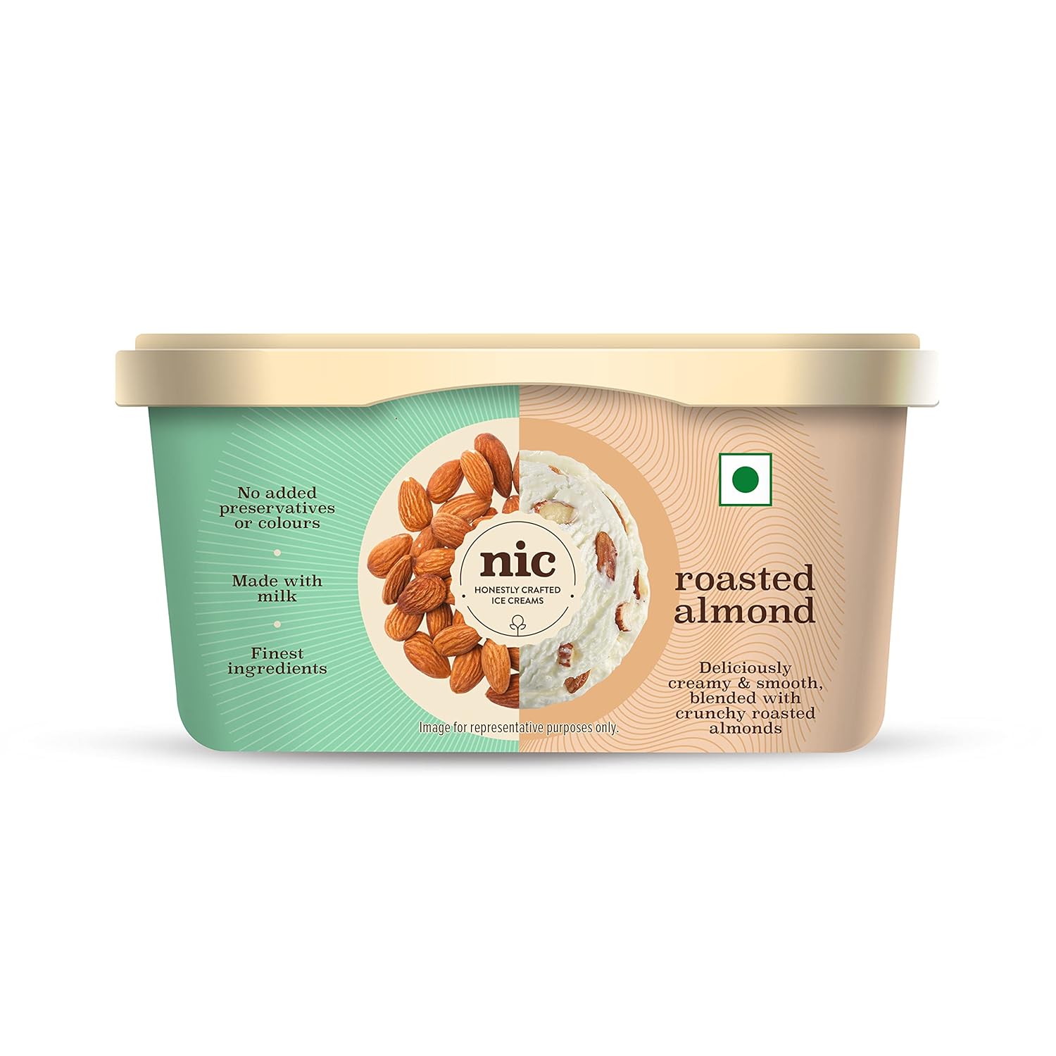 Buy NIC Roasted Almond Ice Cream, 500ml Online at Best Prices ...