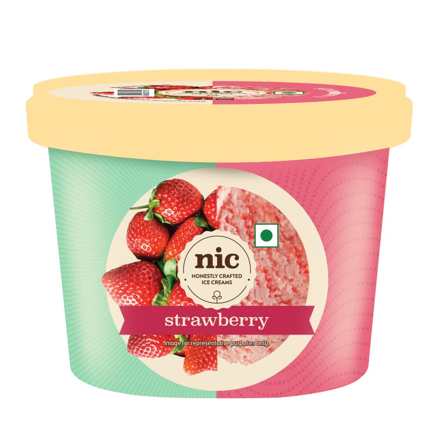 Buy NIC Strawberry Ice Cream, 100 ml Online at Best Prices | Wellness ...