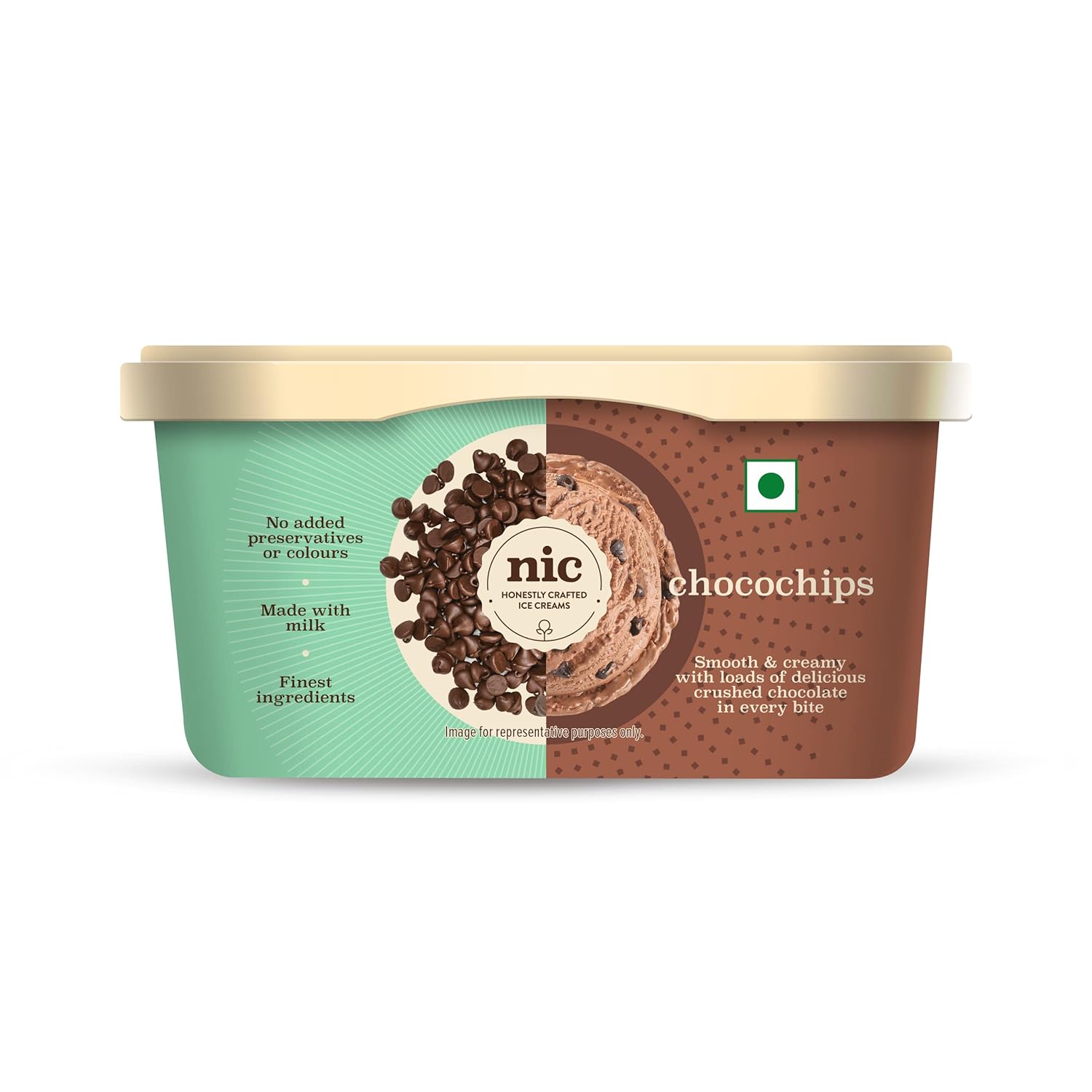 Buy NIC Chocochips Ice Cream, 500 ml Online at Best Prices | Wellness ...