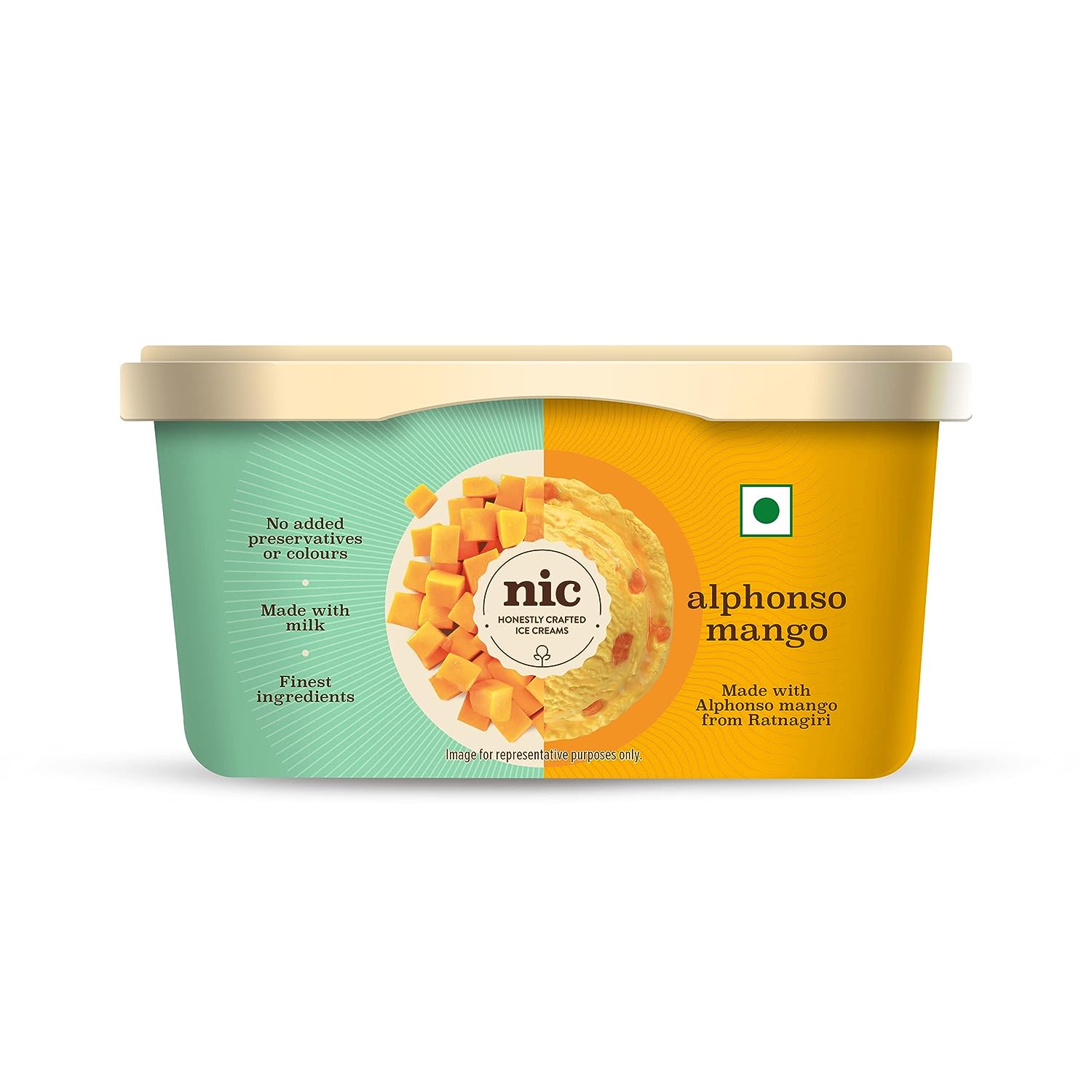 Buy NIC Alphonso Mango Ice Cream, 500 ml Online at Best Prices ...