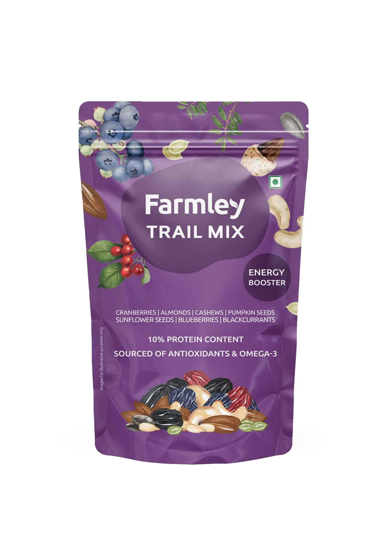 Buy Farmley Premium Trail Mix | 160g | 7 Superfoods in 1 Mix | Contains ...