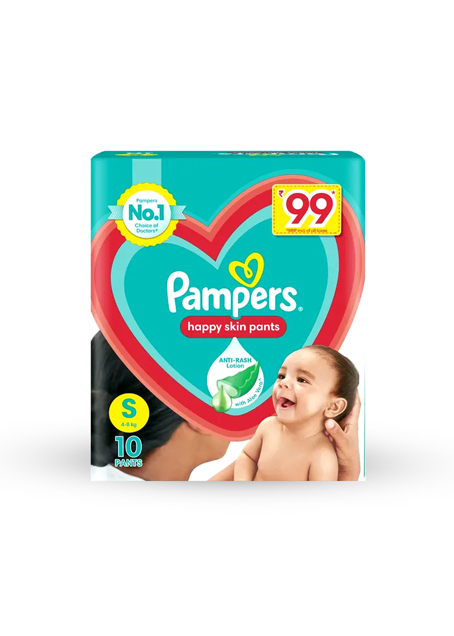 Buy Pampers Anti Rash Diapers XS 10 Pieces Online at Best Prices ...