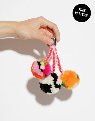 Pika Pom Pom Keyring Free Pattern - Wool and the Gang Blog