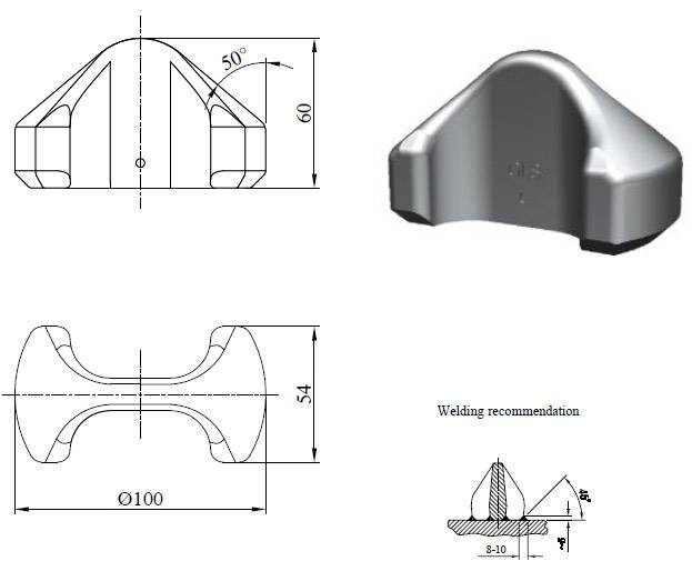 WELDABLE CONE AJ-A1 Lashing Equipments - KATRADIS Marine Products