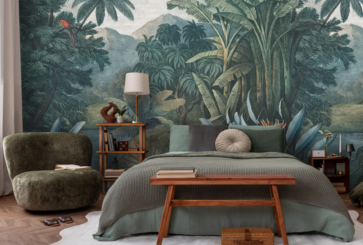 Botanisch behang Obi - Trendy behang vol kleur en elegantie - Stories ...