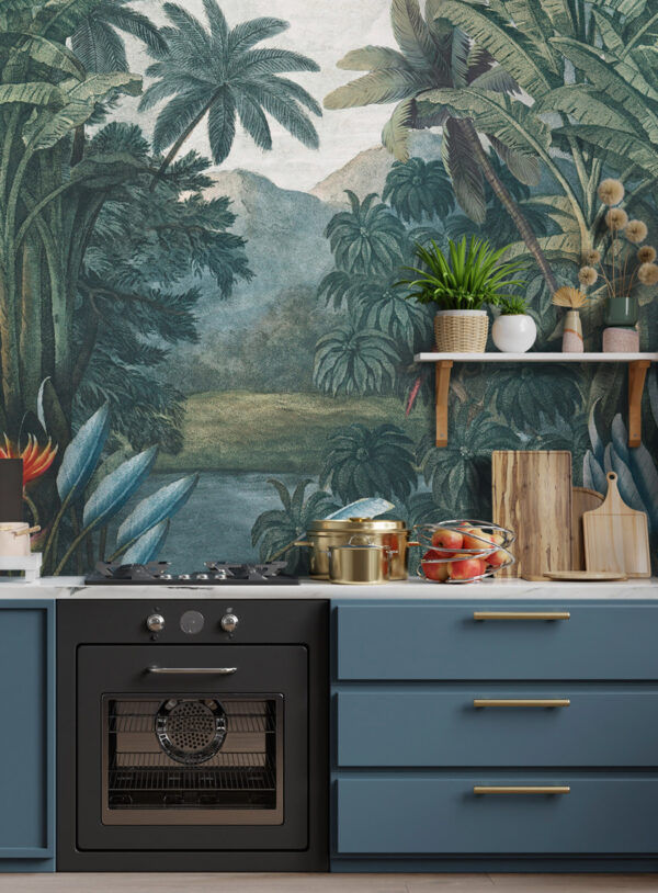 Botanisch behang Obi - Trendy behang vol kleur en elegantie - Stories ...