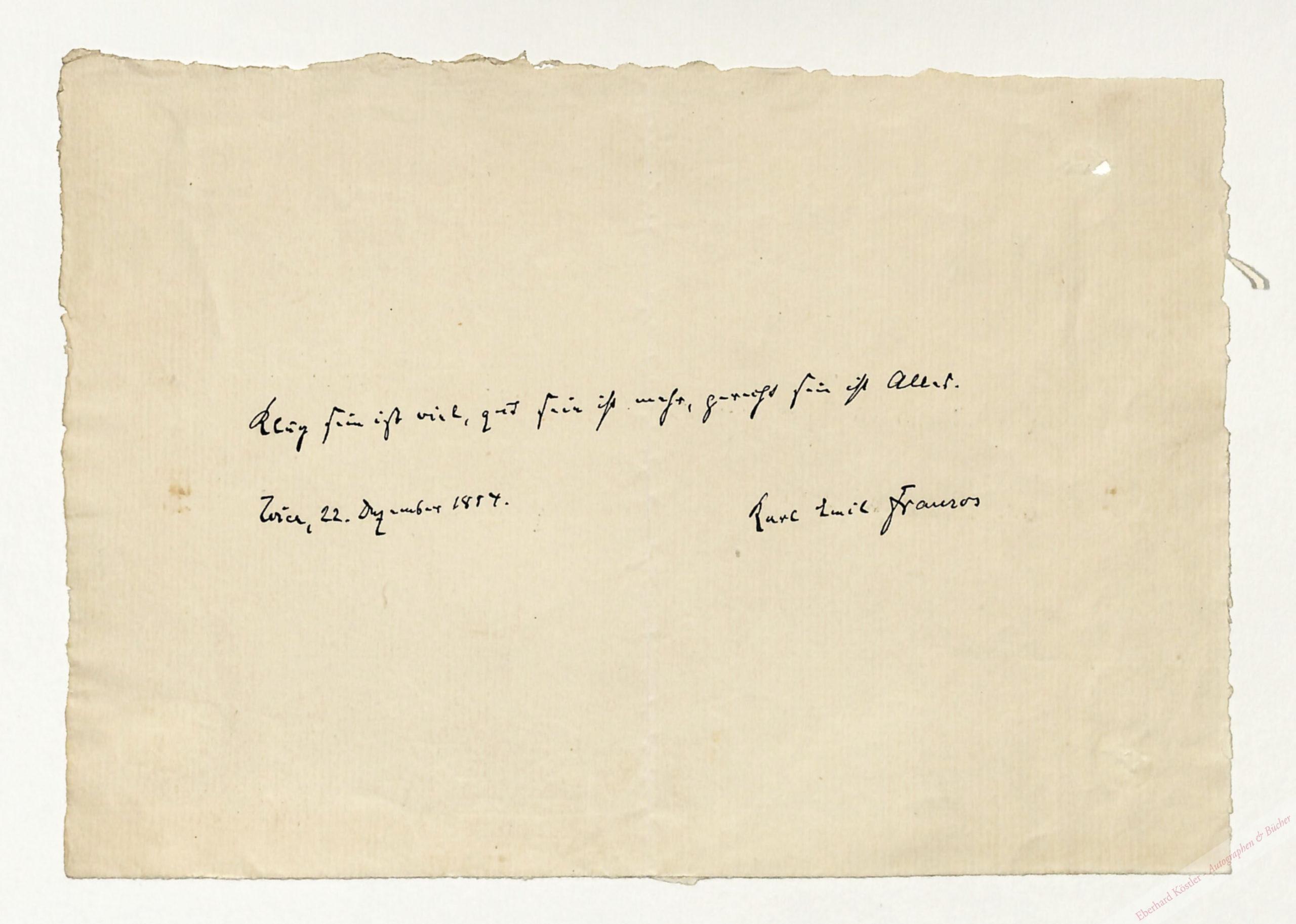 Franzos, Karl Emil, Schriftsteller (1848-1904).