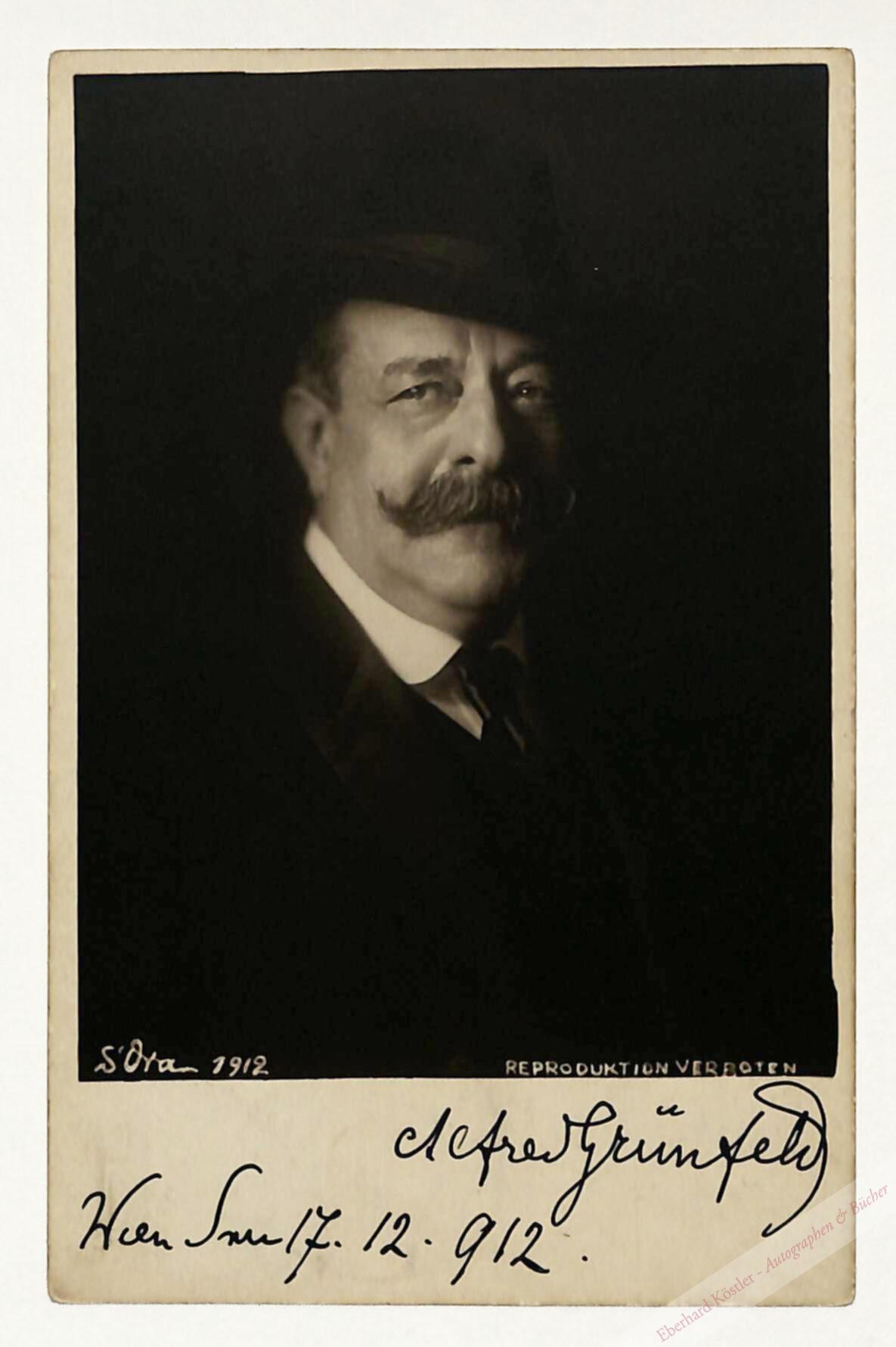 Grünfeld, Alfred, Pianist und Komponist (1852-1924).